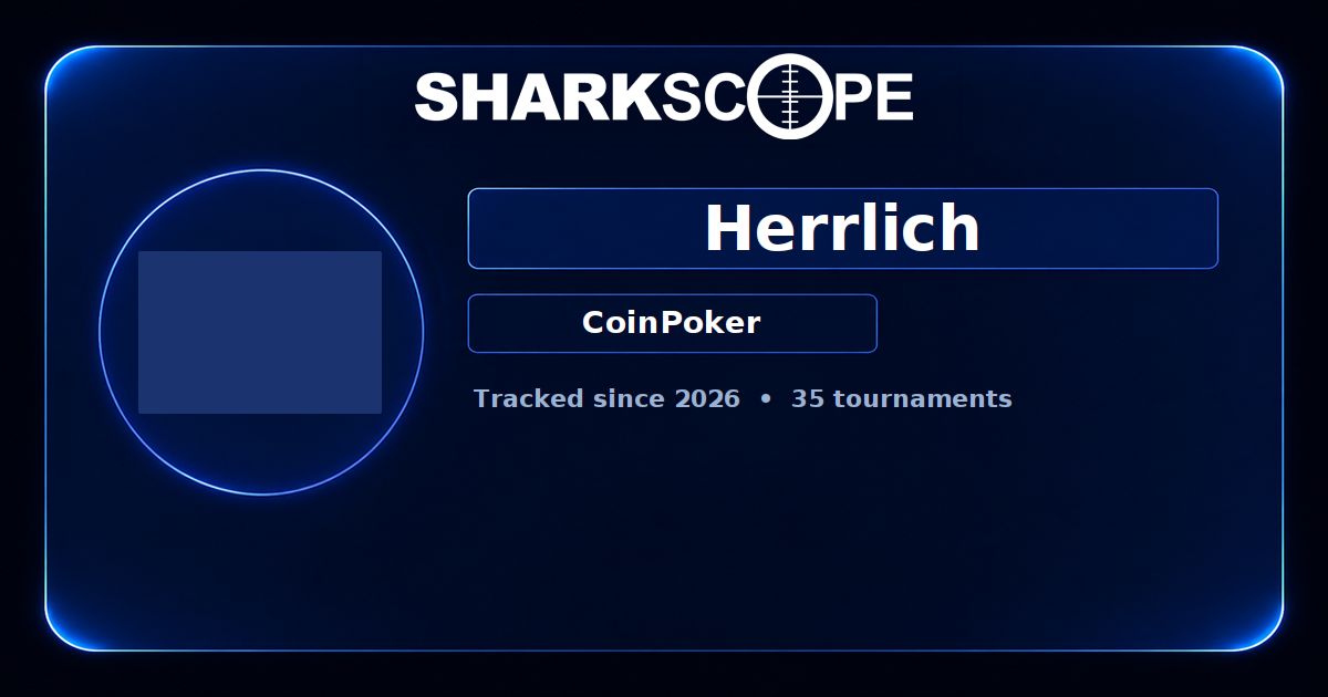 Herrlich (CoinPoker) Estadísticas del jugador - SharkScope